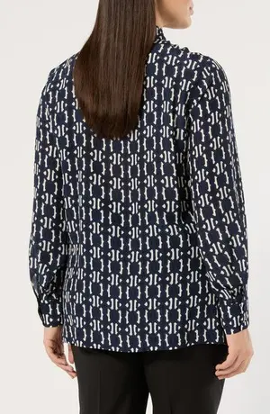 Marina Rinaldi Geometric Print Long Sleeve Shirt