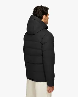QUARTZ CO. Franklin Edition | Hooded Down Midweight Jacket - Black