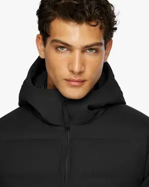 QUARTZ CO. Franklin Edition | Hooded Down Midweight Jacket - Black