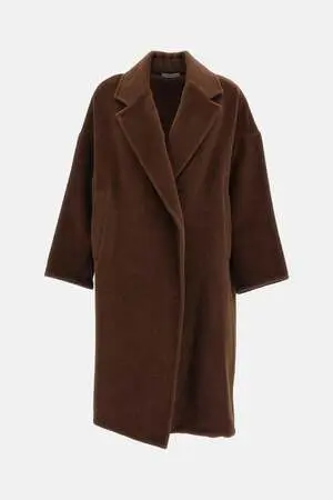Dusan CAPPOTTO OVERSIZE IN LANA Brown