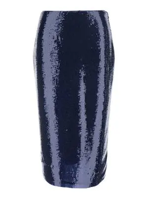 TOM FORD Blue Skirt With All-over Sequins In Stretch Tech Fabric For - Multicolor