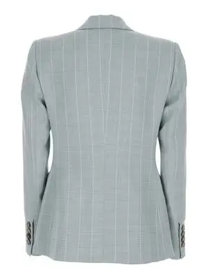BLAZÉ MILANO After You' Light Double-breasted Jacket With Peak Revers And Striped Motif In Viscose Blend For - Blue