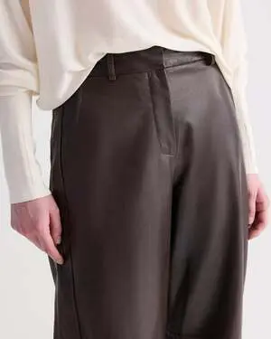 TWP Leather Slouchy Bf Trouser