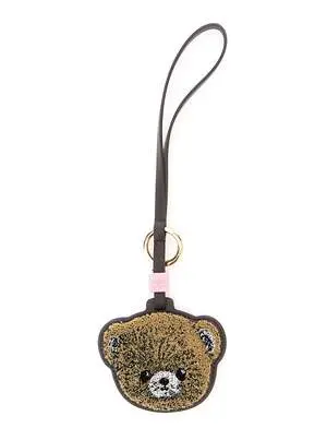 GANNI Teddy Bear' Beige Keychain With Bear-shaped Design In Leather And Fabric For - Multicolor