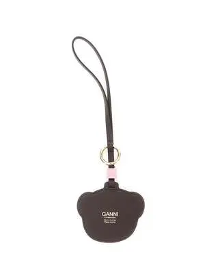 GANNI Teddy Bear' Beige Keychain With Bear-shaped Design In Leather And Fabric For - Multicolor