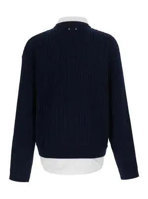 Balenciaga Cotton Hybrid Ribs Shirt Knit - Multicolor