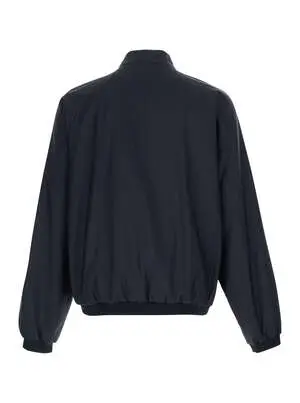 Gucci Black Jacket With High Collar And Hidden Web Stripe On The Closure In Tech Fabric