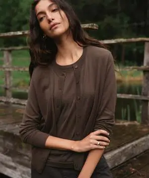 Jenni Kayne Monroe Cardigan Sweater - Brown