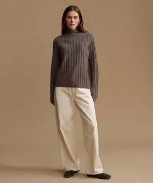 Jenni Kayne Rowan Turtleneck Top - Ash