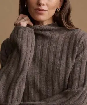 Jenni Kayne Rowan Turtleneck Top - Ash