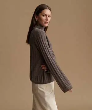 Jenni Kayne Rowan Turtleneck Top - Ash