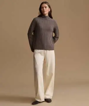 Jenni Kayne Rowan Turtleneck Top - Ash