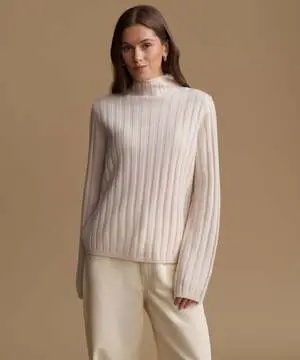 Jenni Kayne Rowan Turtleneck Top - Ivory