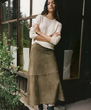 Jenni Kayne Suede Wolfe Skirt