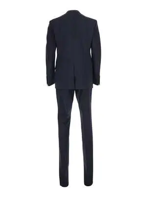 TOM FORD Shelton' Blue Single-breasted Suit With Peak Revers In Wool For