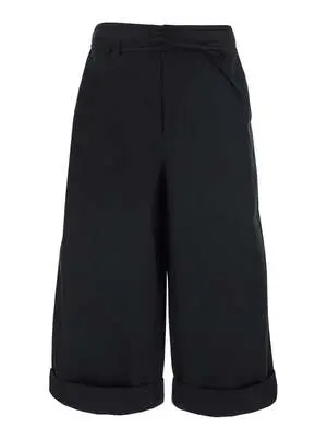 Jacquemus Le Pantalon Marin' Black Pants With Removable Belt And Wide Leg In Cotton For - Multicolor