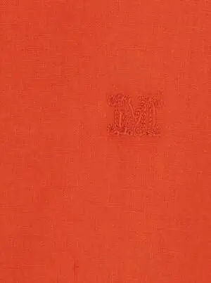 Max Mara Shirt With Classic Collar And Tone-on-tone Logo Embroidery In Linen For - Red