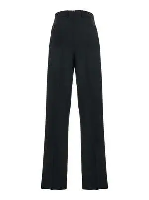TOM FORD Black Pants With High Waist And Pences In Wool