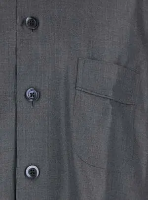 TOM FORD Grey Shirt With Chest Pocket In Silk