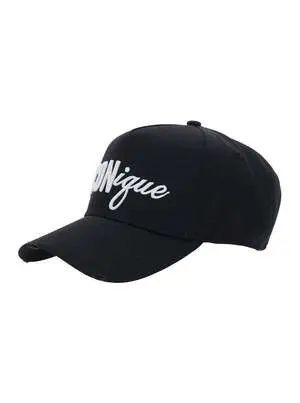 Dsquared2 Baseball Cap With Front Embroidery In Cotton - Black