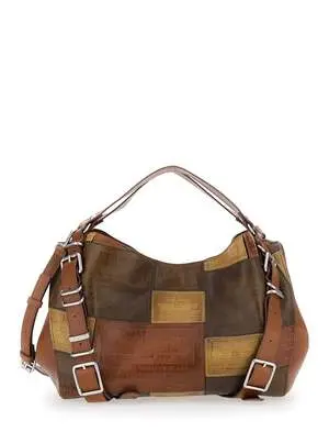DIESEL® D-one Tophandle Medium Bag With Handles And Flap - Brown