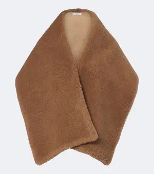 Max Mara Camel Hair And Silk Shawl - Beige