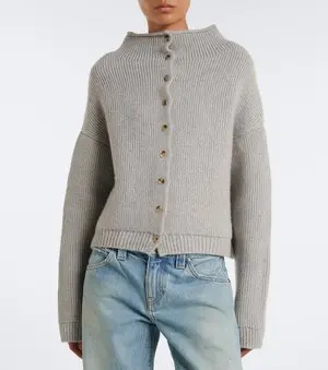 Khaite Marjorie Cashmere Cardigan - Grey