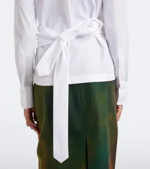 Dries Van Noten Cotton Poplin Wrap Shirt