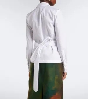 Dries Van Noten Cotton Poplin Wrap Shirt