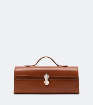 Savette Symmetry Slim Small Leather Top Handle Bag - Brown