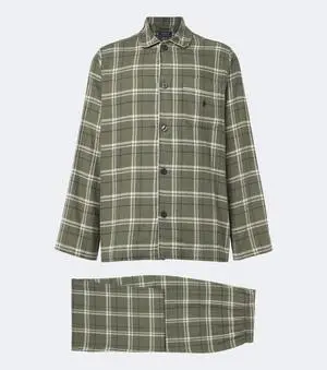 Polo Ralph Lauren Checked Cotton Flannel Pajamas - Green