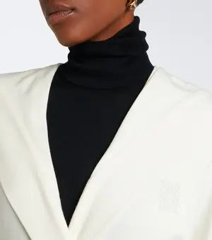 Max Mara Virgin Wool Wrap Coat - White