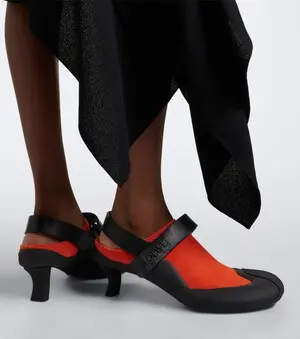 Loewe Dive Slingback Suede Pumps