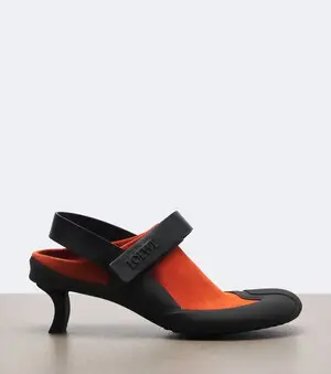 Loewe Dive Slingback Suede Pumps