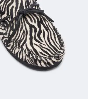 Isabel Marant Étoile Fitza Zebra-print Calf Hair Loafers