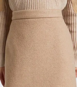 Max Mara Camel Hair And Mohair Miniskirt