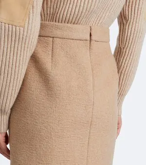 Max Mara Camel Hair And Mohair Miniskirt