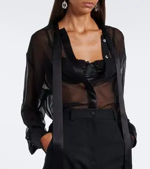 Dolce & Gabbana Lace-trimmed Silk-blend Satin Bra
