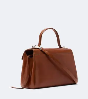 Savette Symmetry Soft Medium Leather Top Handle Bag