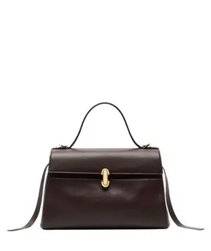 Savette Symmetry Soft Medium Leather Top Handle Bag - Brown