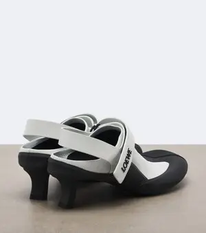 Loewe Dive Slingback Leather Pumps