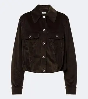Loewe Cotton Corduroy Blouson Jacket - Brown