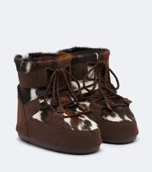Moon Boot Icon Calf Hair Snow Boots - Brown