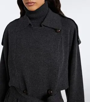 Jardin Des Orangers Belted Double-breasted Wool And Cashmere Coat
