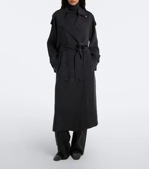 Jardin Des Orangers Belted Double-breasted Wool And Cashmere Coat