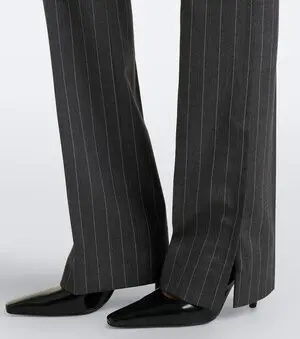 Sportmax Pinstriped Wool-blend Flared Pants