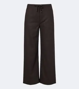 Max Mara Wide-leg Wool Pants - Brown