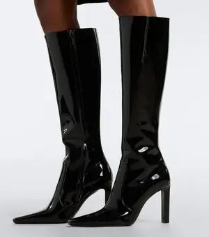 Saint Laurent Francoise Patent Leather Knee-high Boots