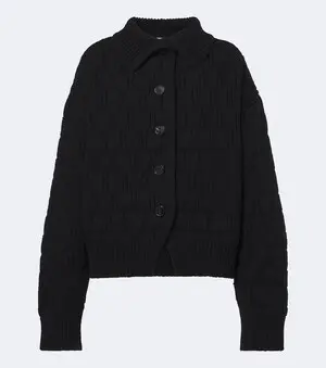 Dries Van Noten Wool And Cashmere Cardigan - Black