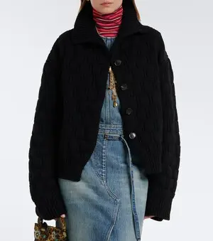 Dries Van Noten Wool And Cashmere Cardigan
